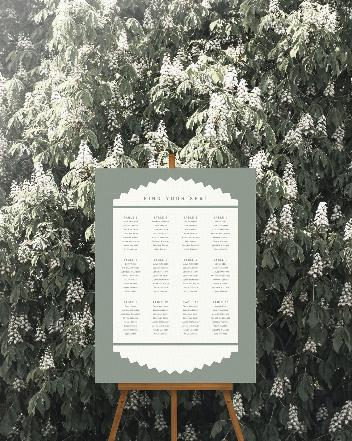 SEATING CHART Reception Signage Retro Pacifica Wes Anderson - Etsy