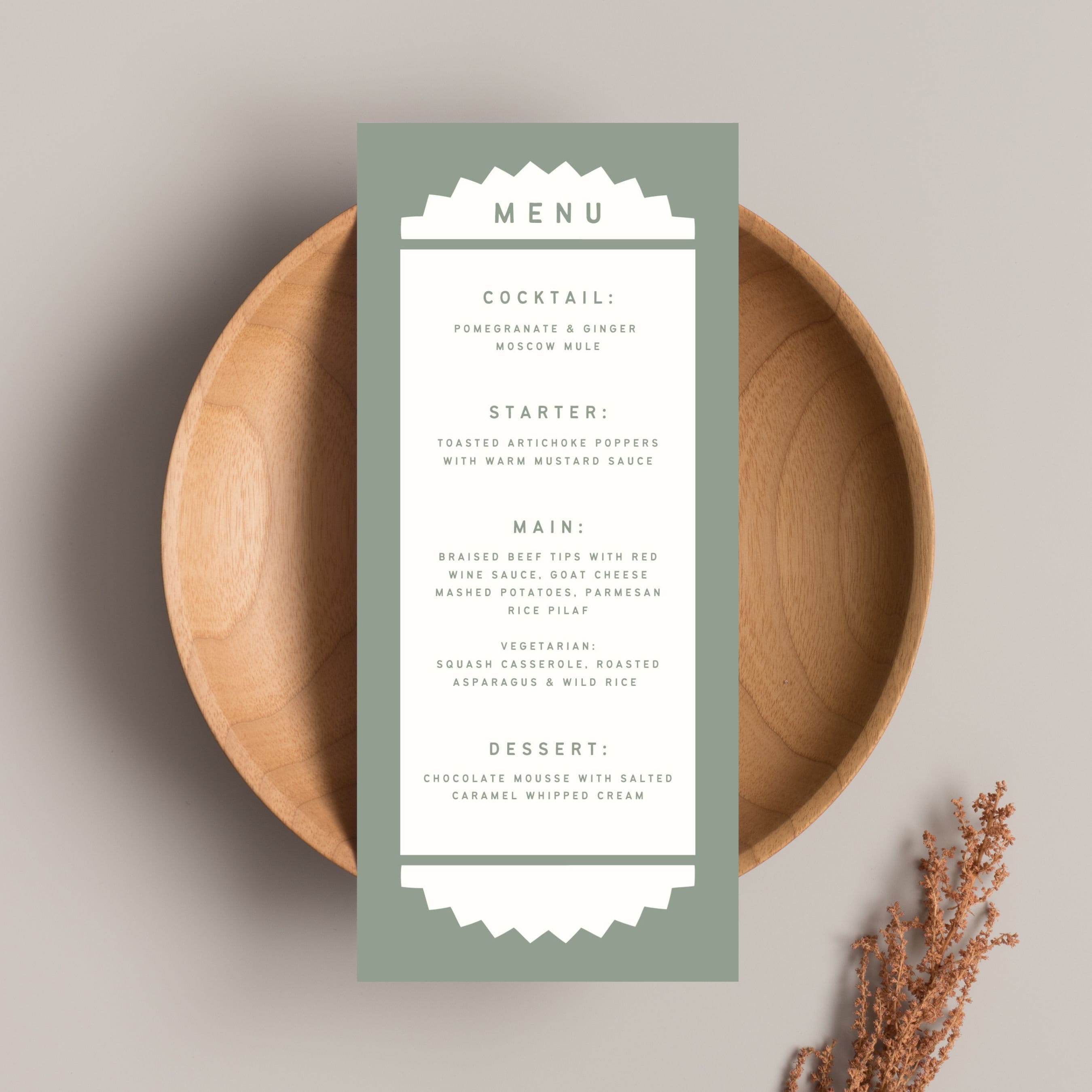 RECEPTION MENUS, Bar Drinks Menu, Retro Pacifica Wes Anderson Inspired ...