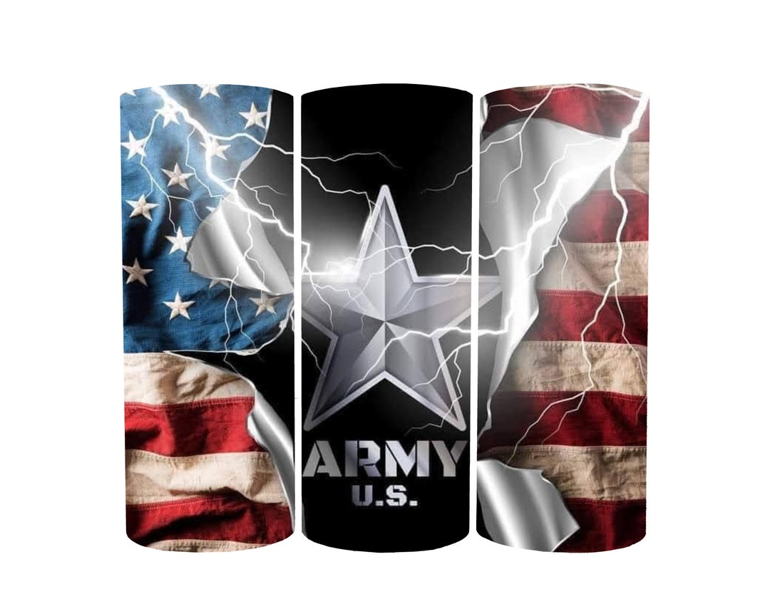 Tumbler Army Design, Sublimated 20oz Stainless Steel, Trendy Gift ...
