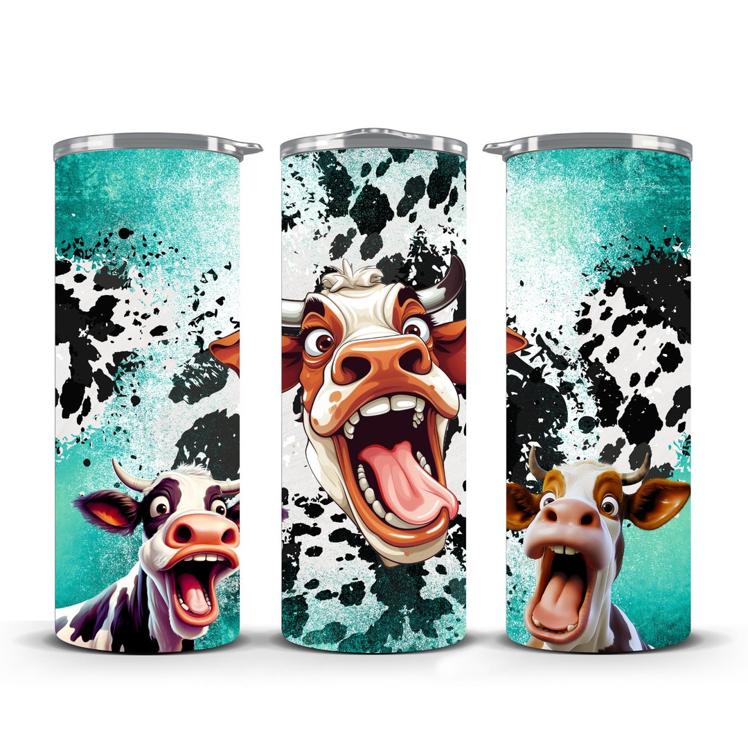20oz Skinny Tumbler Funny Cow Design - Etsy
