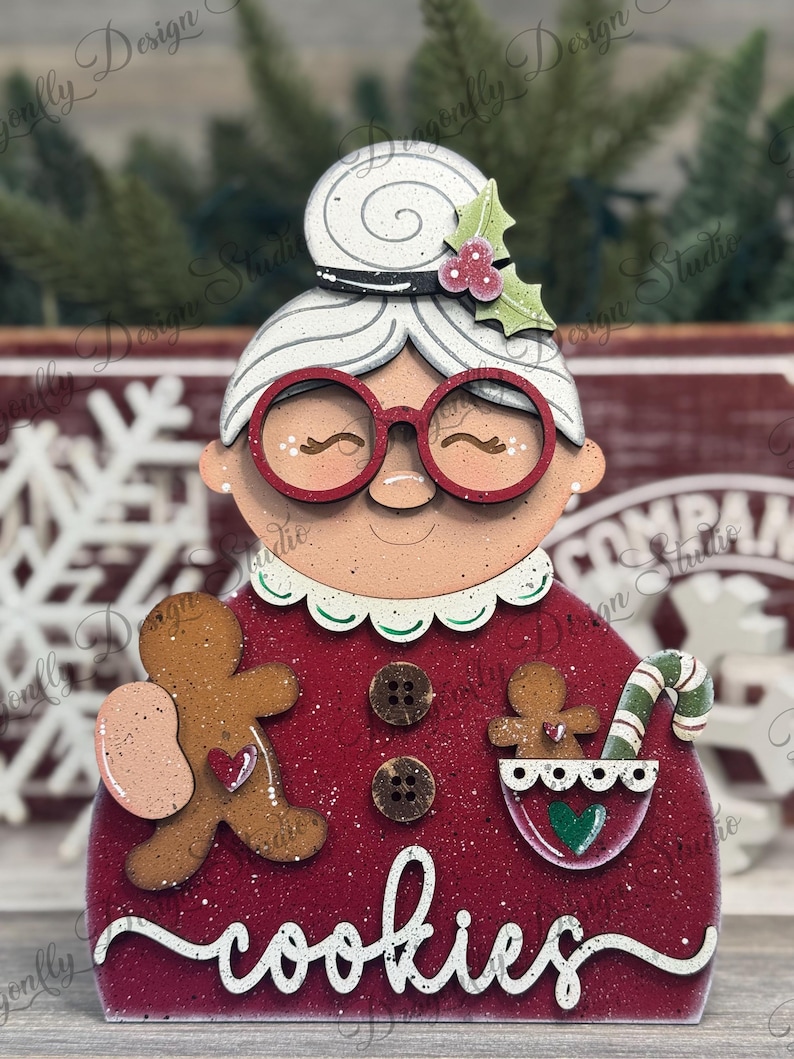 Rustic Mrs. Claus Shelf Sitter - Etsy
