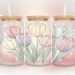 Tulips • 16oz Glass Can Sublimation File, Digital Download, Commercial ...