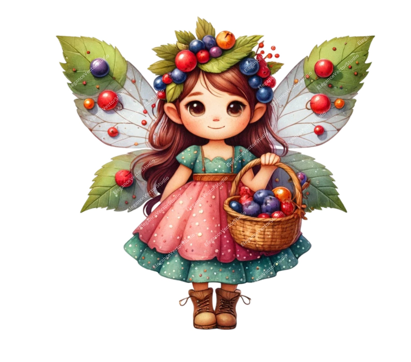 Forest Fairy Clipart Bundle, Spring Forest Fairy Clipart, Watercolor ...