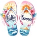 Summer Flip Flops Clipart Bundle, Summer Graphics, Beach Shoes Png ...