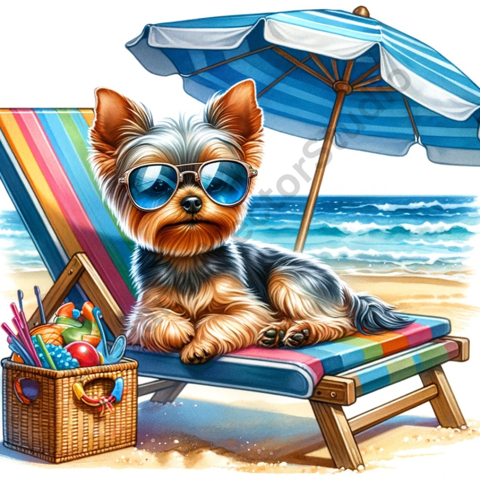 Watercolor Yorkshire Terrier Clipart Bundle, Yorkie Set of 20, Yorkie Lover Gift, Dog Clipart ...