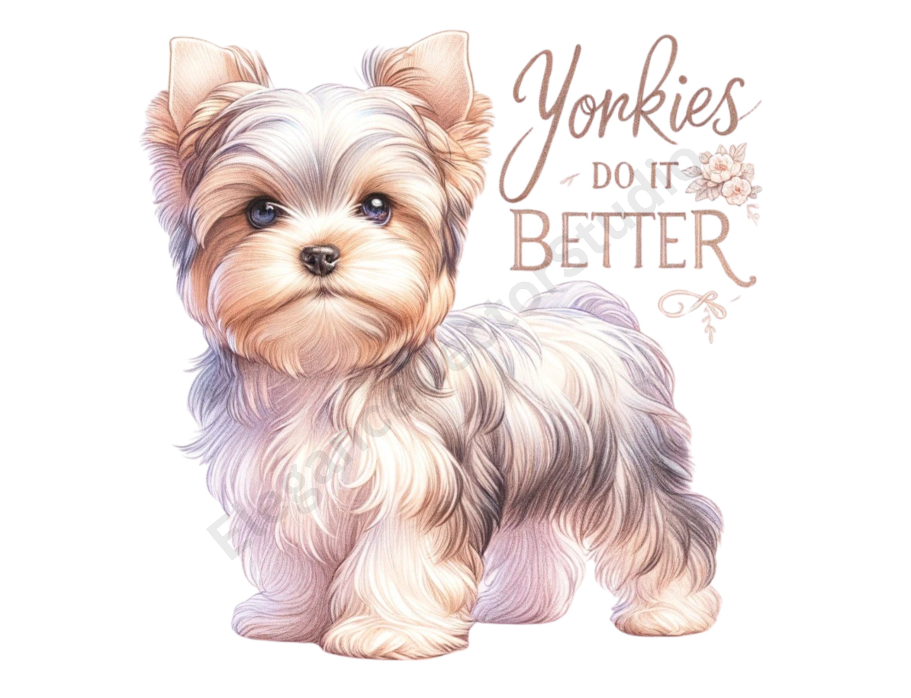 Yorkshire Clipart Bundle, Yorkie Clipart Print, Digital Download, Commercial Use, Gift for Dog ...