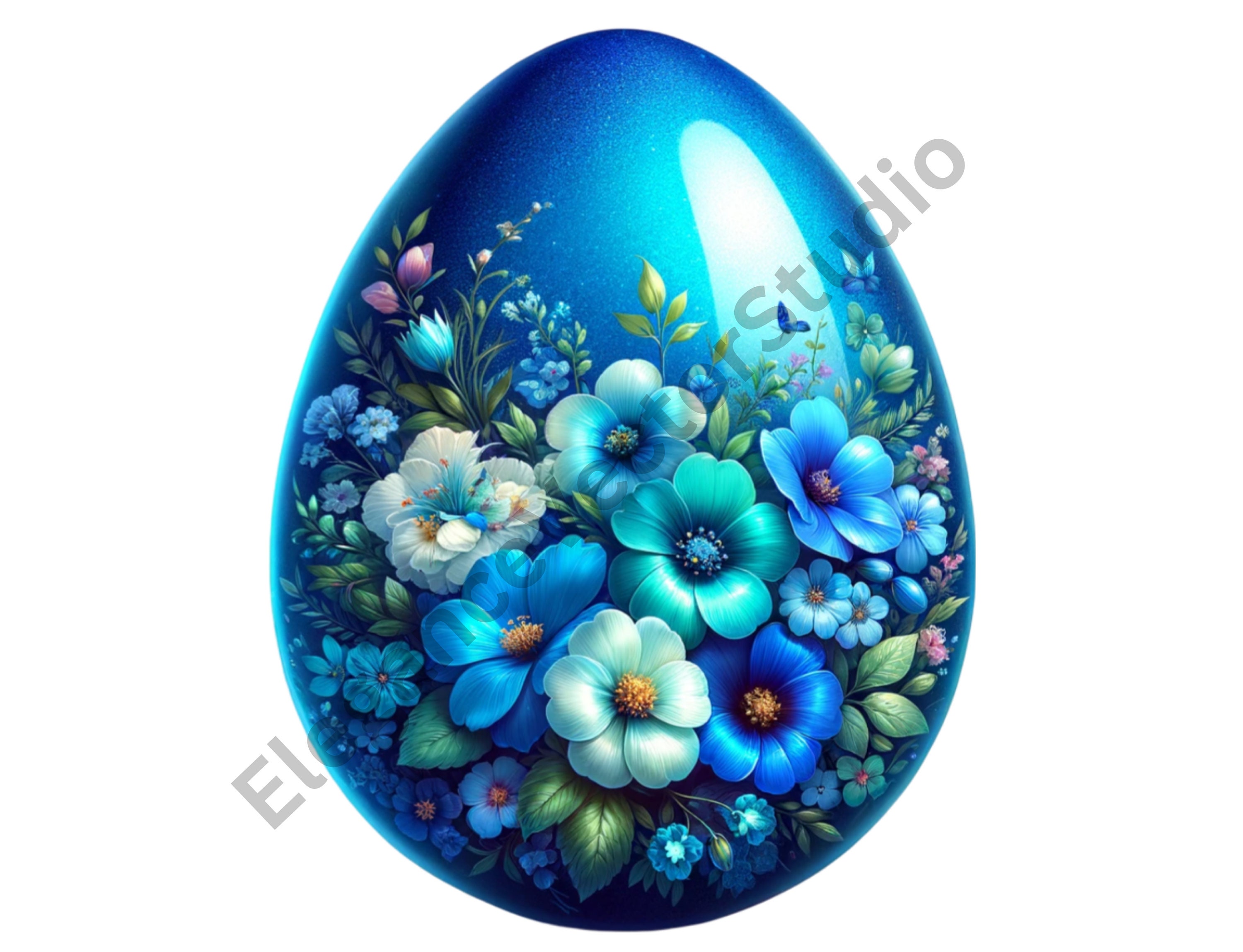 Floral Easter Egg Clipart Bundle, Easter Eggs PNG, Sublimation Design ...
