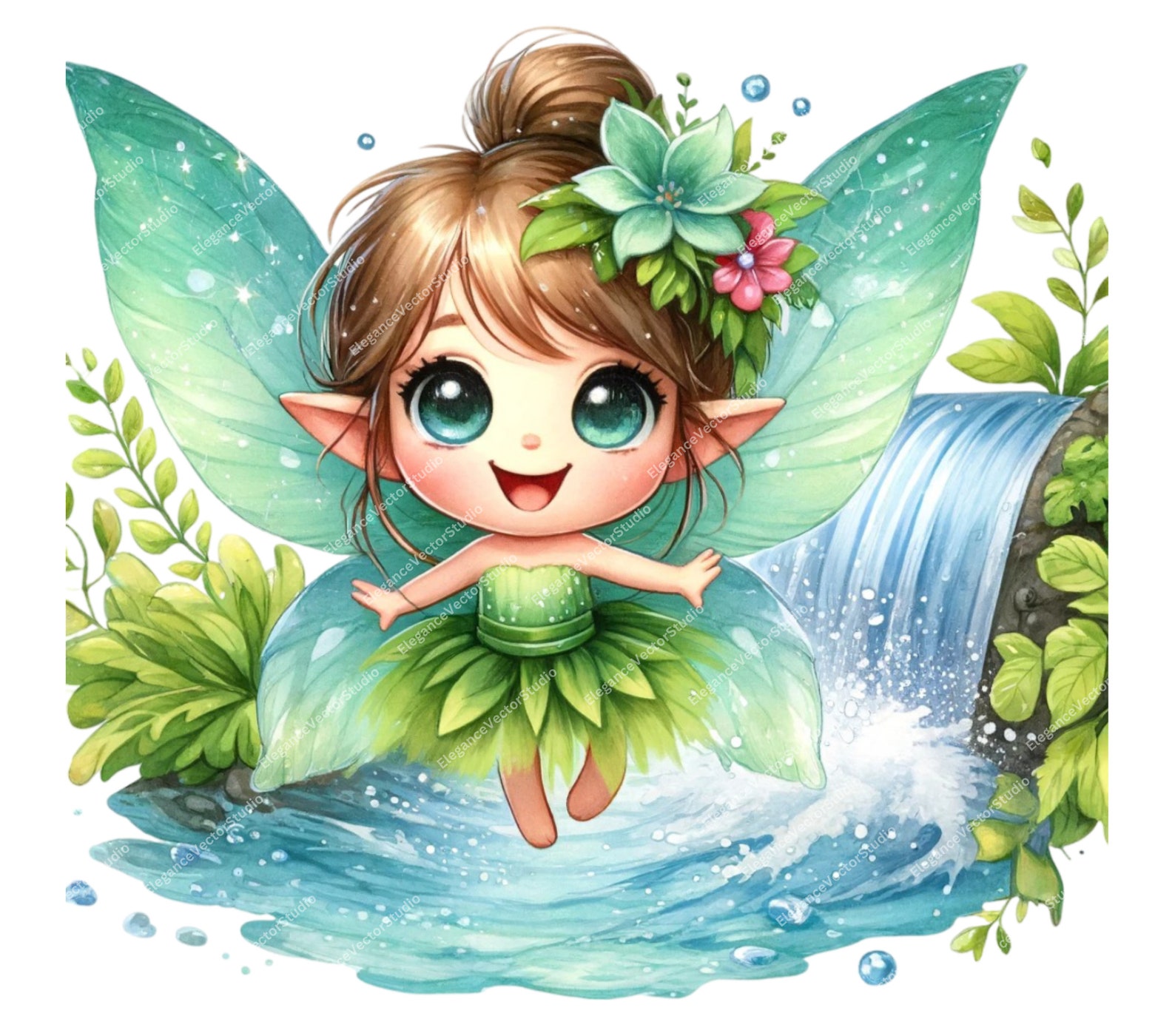Forest Fairy Clipart Bundle, Spring Forest Fairy Clipart, Watercolor ...