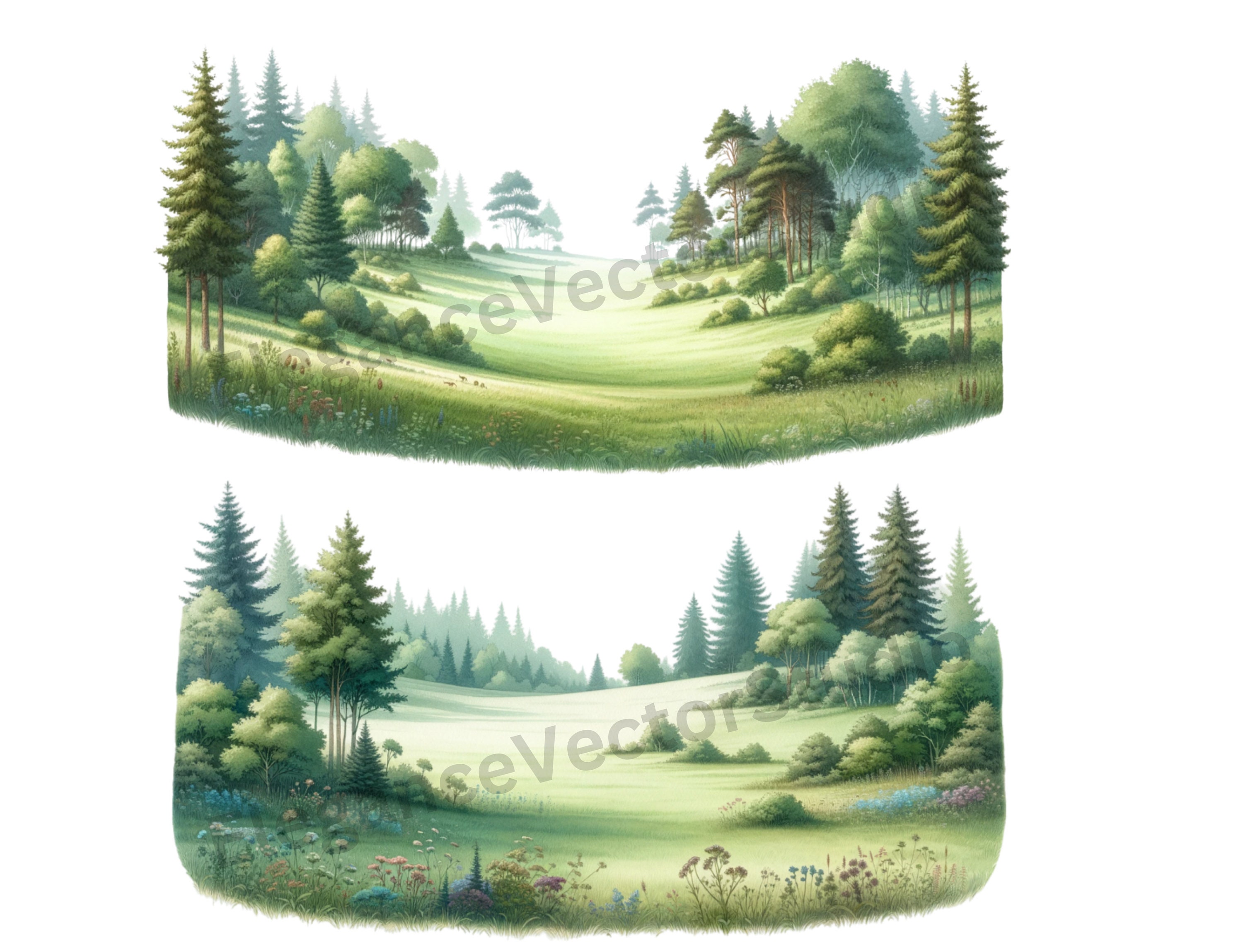Woodland Animals, Watercolor Forest Animals PNG, Nursery Clipart ...