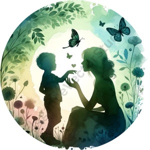 Happy Mother's Day Clipart Bundle, Mom and Child Clipart Set, Mothers ...