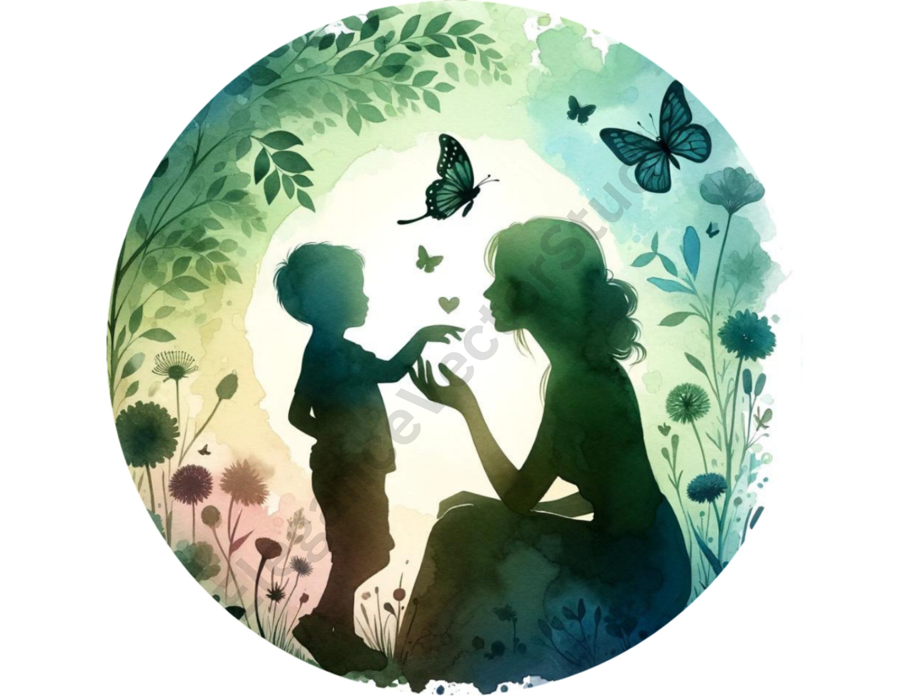 Happy Mother's Day Clipart Bundle, Mom and Child Clipart Set, Mothers ...