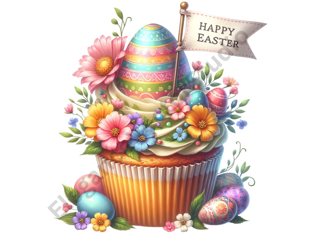 Easter Cupcake Clipart - 43 High Quality Pngs, Easter Clipart PNG ...