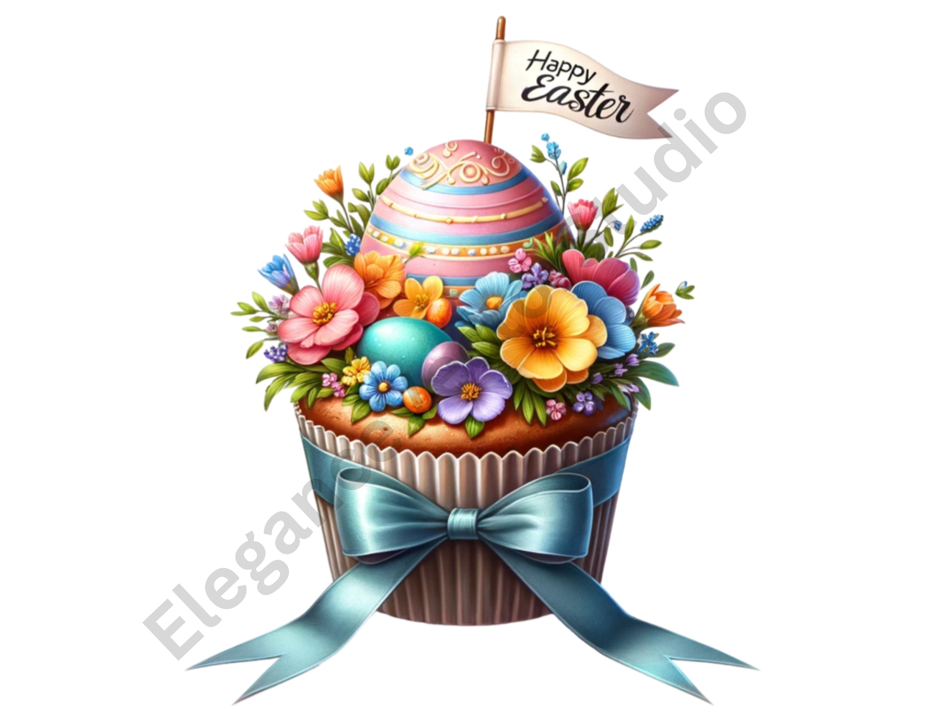 Easter Cupcake Clipart 43 High Quality Pngs, Easter Clipart PNG, Easter ...