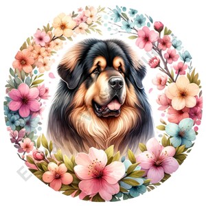 Watercolor Dog Clipart Bundle Floral Set 04 | High Quality 300 DPI PNG ...