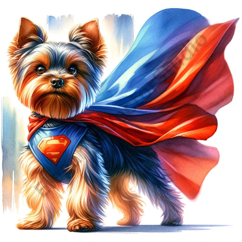 Watercolor Yorkshire Terrier Clipart Bundle, Yorkie Set of 20, Yorkie ...