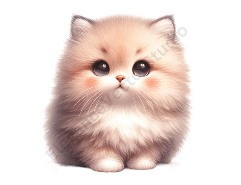 Watercolor Cat Clipart Bundle: Soft Kitten Designs (digital Download ...