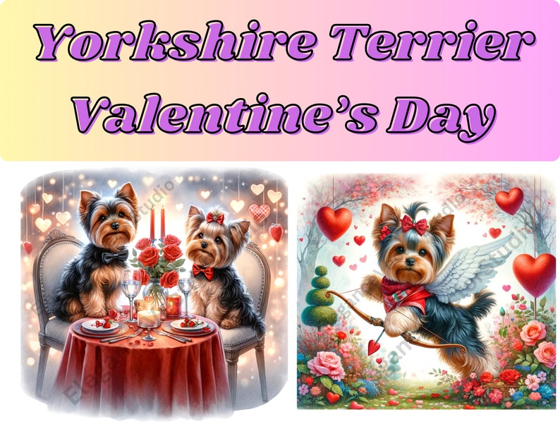 Yorkshire Valentines Day Clipart Bundle Valentines Day Png Valentine ...