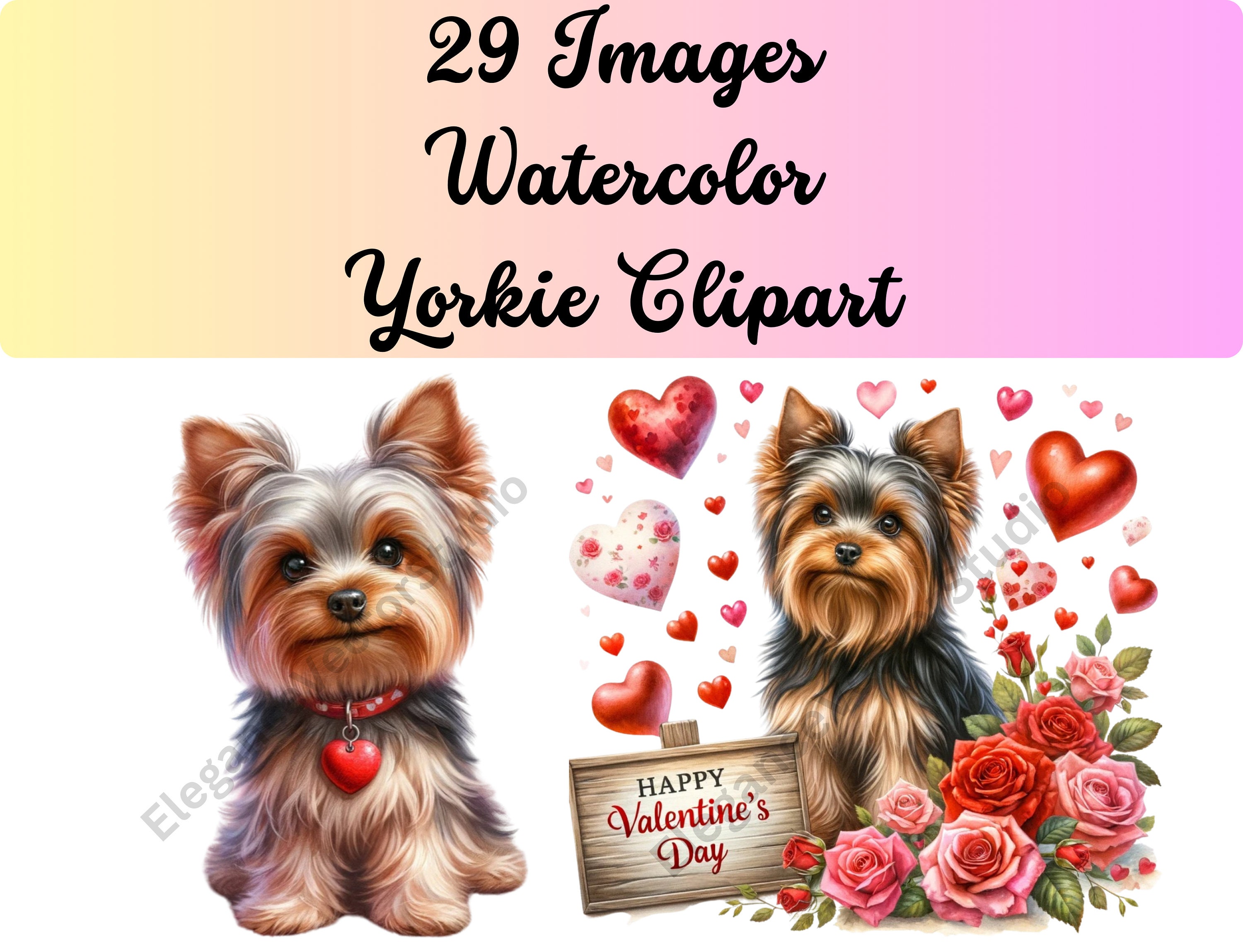 Yorkshire Valentines Day Clipart Bundle Valentines Day Png Valentine ...