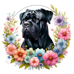 Watercolor Dog Clipart Bundle Floral Set 04 | High Quality 300 DPI PNG ...