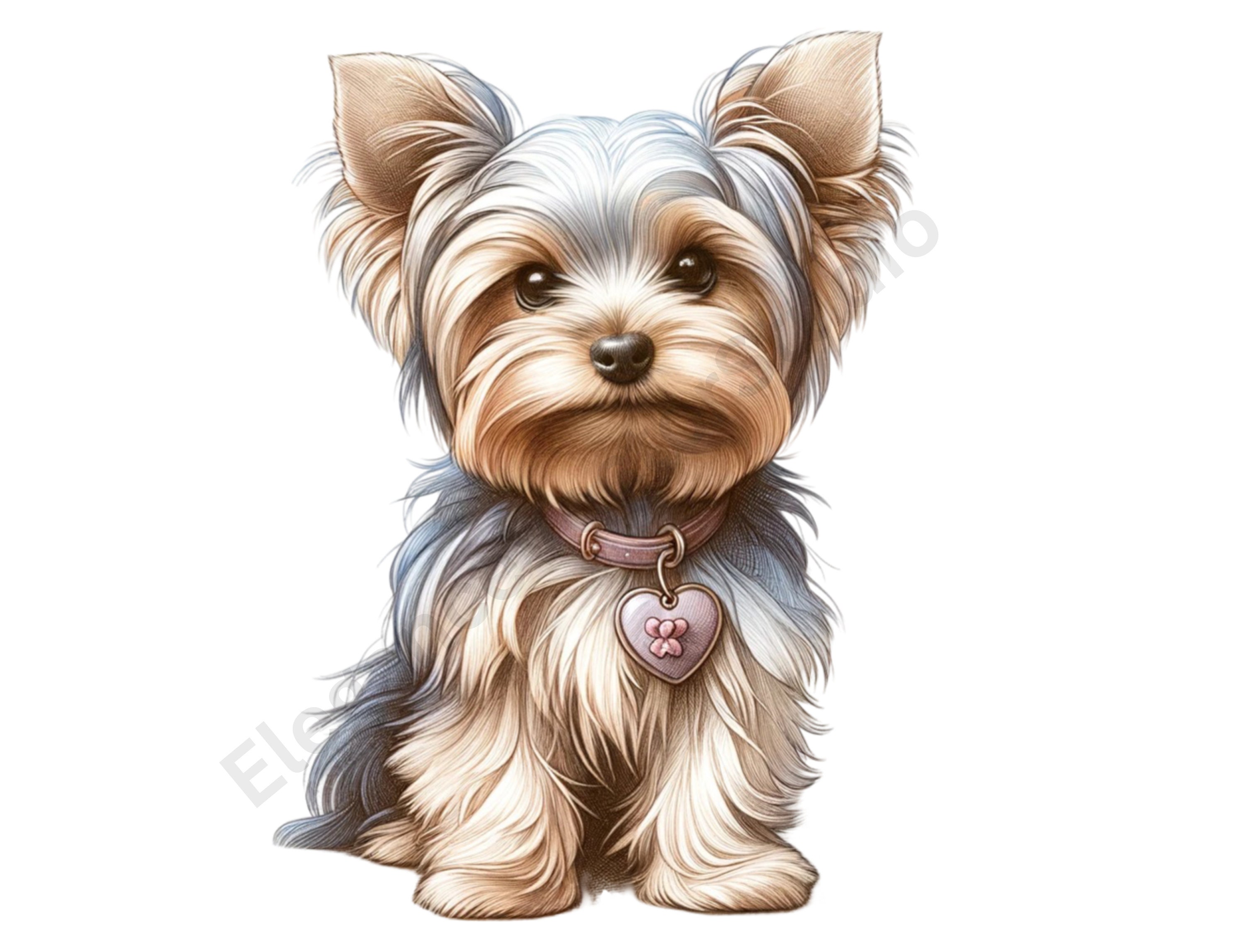 Hand Drawn Yorkie Clipart Bundle: 32 PNG Images (digital Download) - Etsy