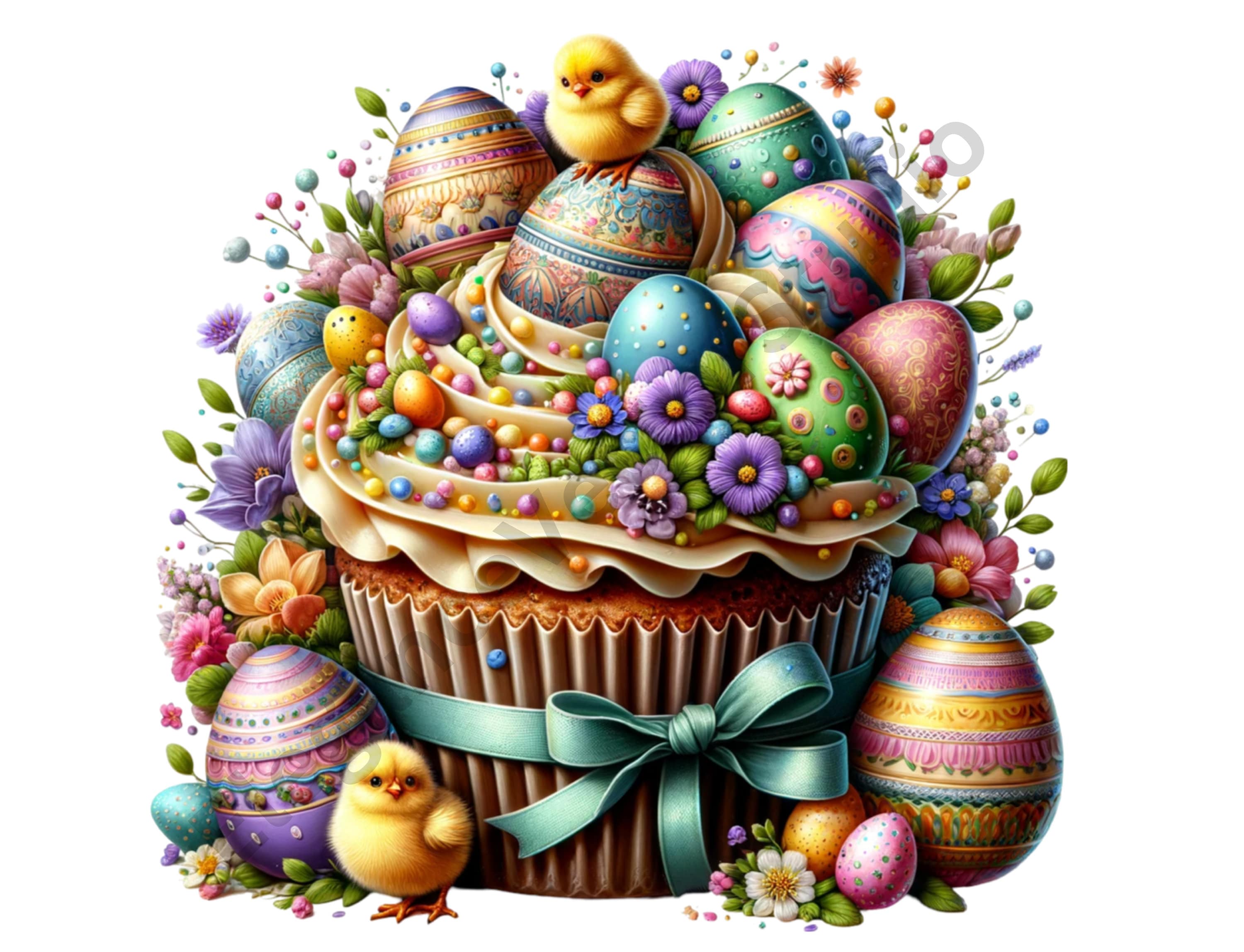 Easter Cupcake Clipart 43 High Quality Pngs, Easter Clipart PNG, Easter ...