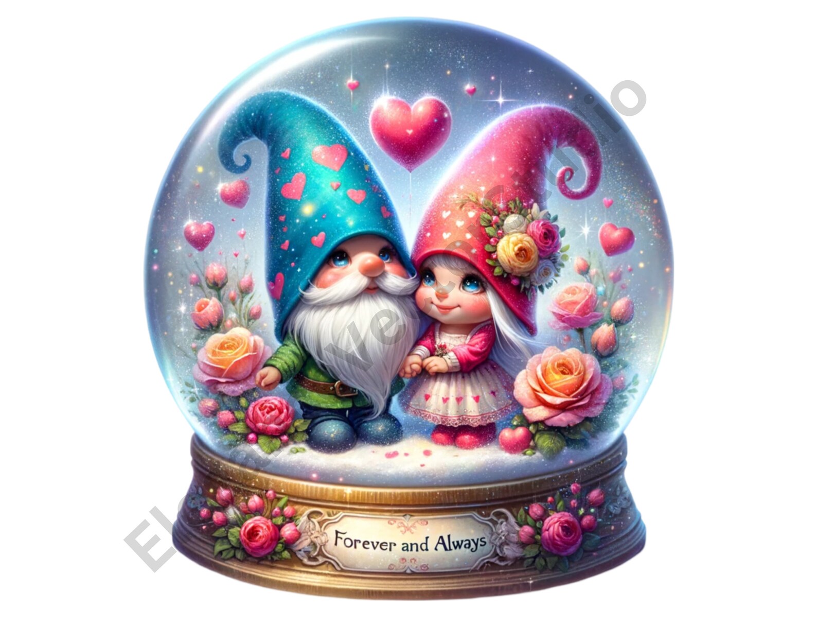 Valentine Gnome Clipart PNG 44 Images, Valentine Snow Globe Gnome ...