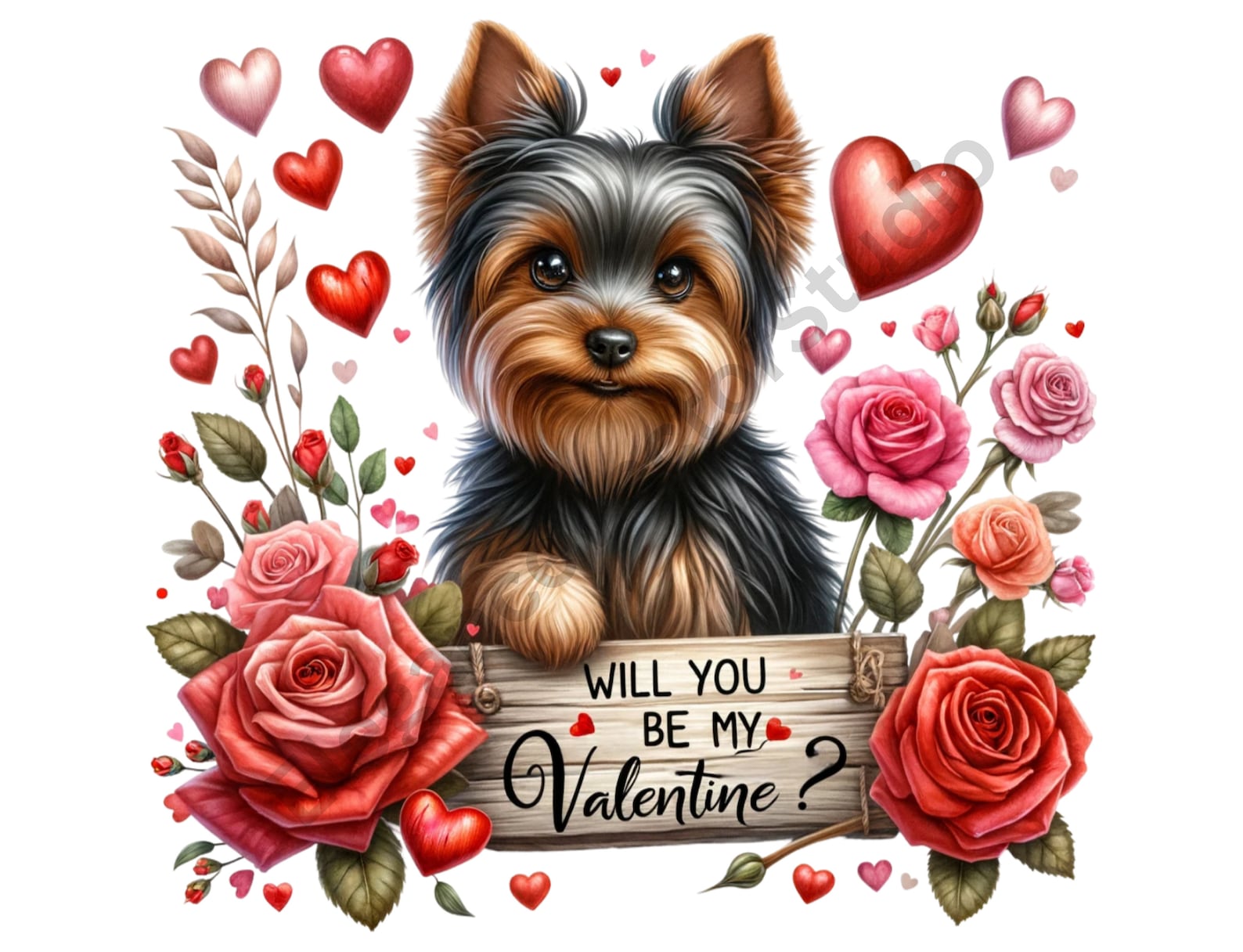 Yorkshire Valentines Day Clipart Bundle Valentines Day Png Valentine ...