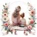 Watercolor Mom and Daughter Clipart Bundle: Mother's Day PNG Graphics ...