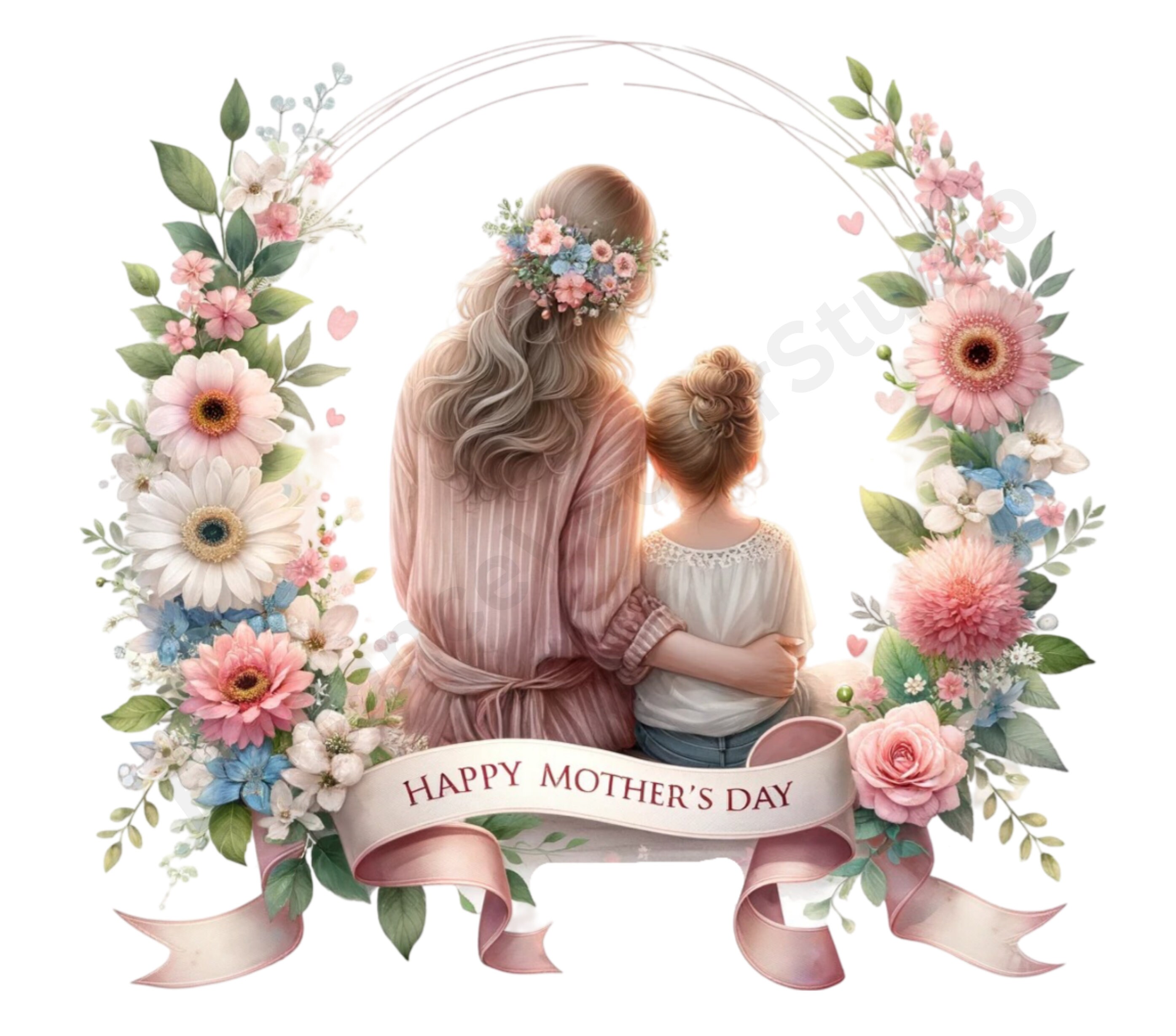 Happy Mother's Day Clipart Bundle, Mom and Child Clipart Set, Mother's ...