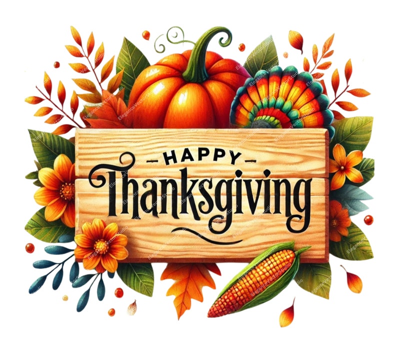 Thanksgiving Clipart Bundle: 43 PNG Designs (digital Download) - Etsy