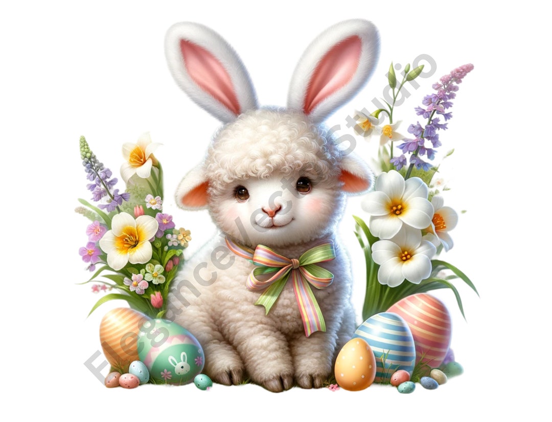 Watercolor Easter Sheep Clipart - 33 PNG Files, Transparent Background ...