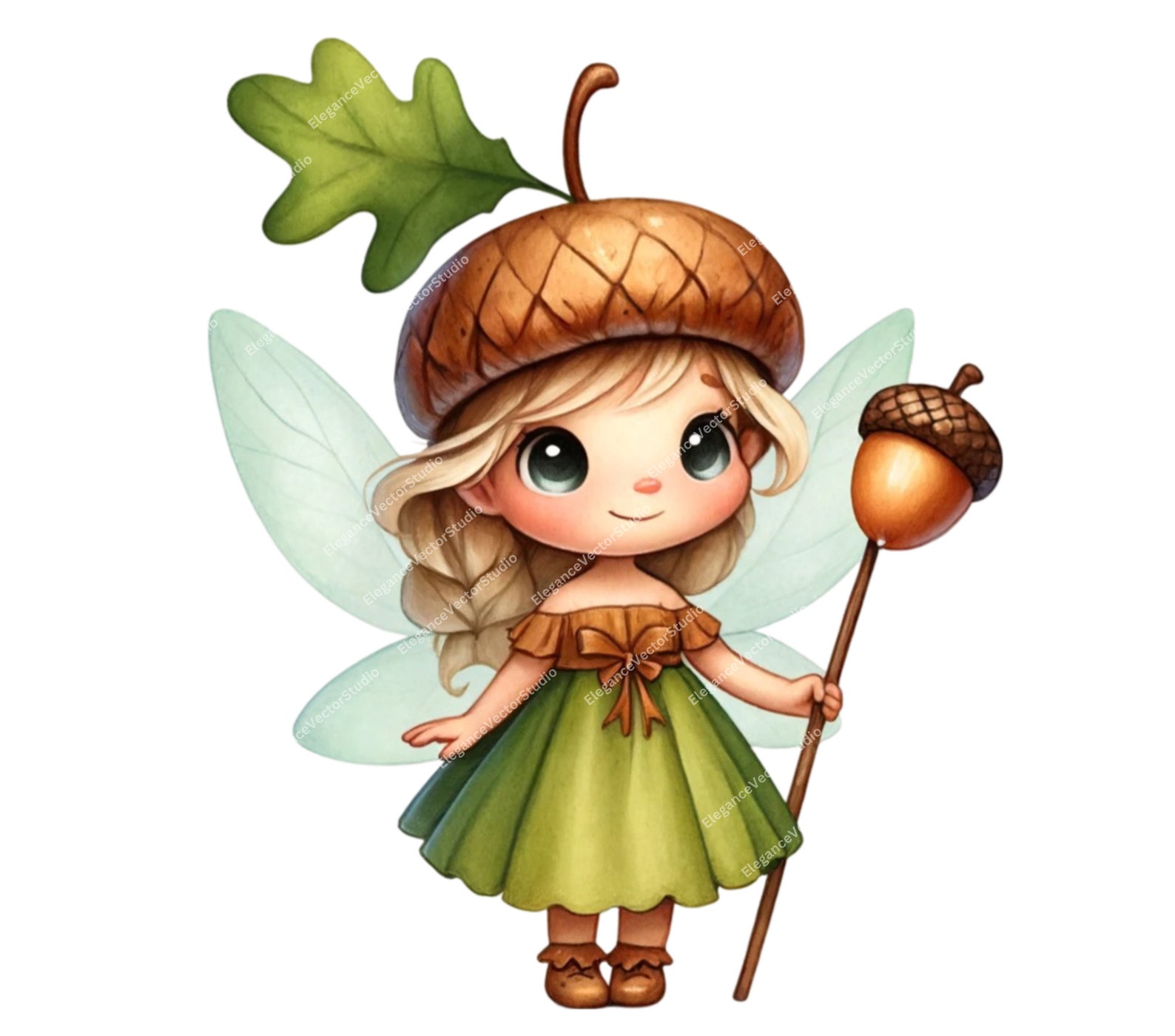 Forest Fairy Clipart Bundle, Spring Forest Fairy Clipart, Watercolor ...