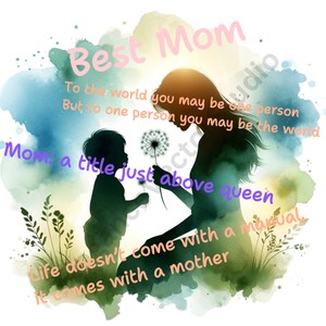 Happy Mother's Day Clipart Bundle, Mom and Child Clipart Set, Mothers ...