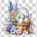 Watercolor Easter Basket Clipart, Easter Clipart Set, Watercolor Easter ...