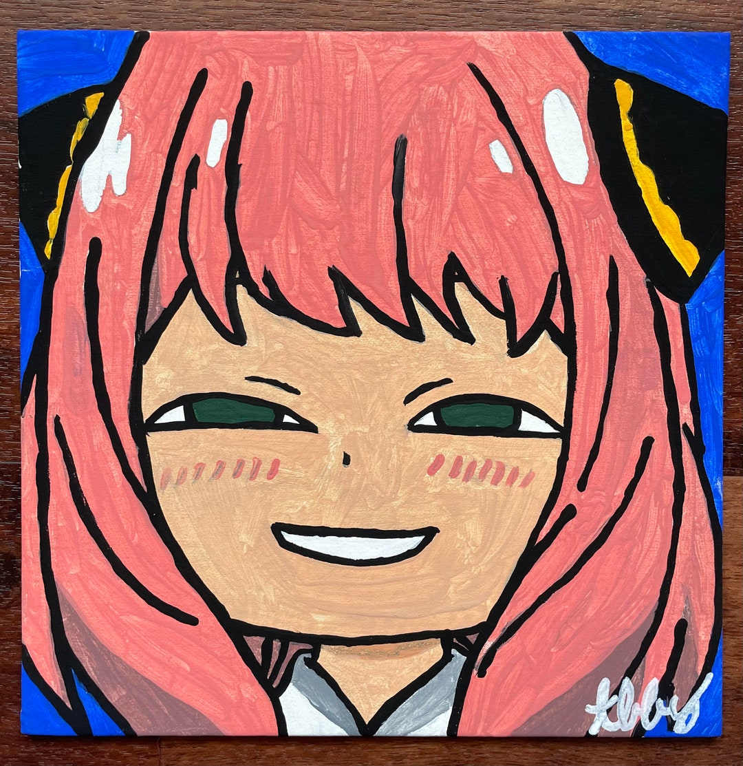 Acrylic Painting of Spyxfamily Anya Iconic Face - Etsy
