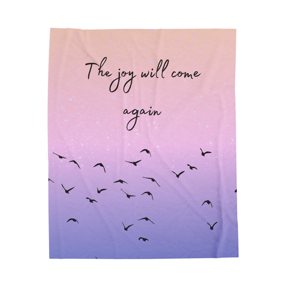 Soft Sunset Serenity Velveteen Throw Blanket, Sunset Blanket, Velveteen ...