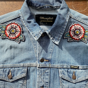 Traditional Tattoo Flash Flower Handcrafted Chainstitch Patch - Etsy