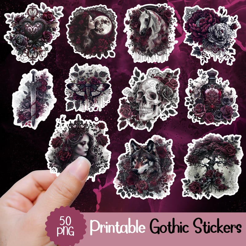 Gothic Stickers - Etsy
