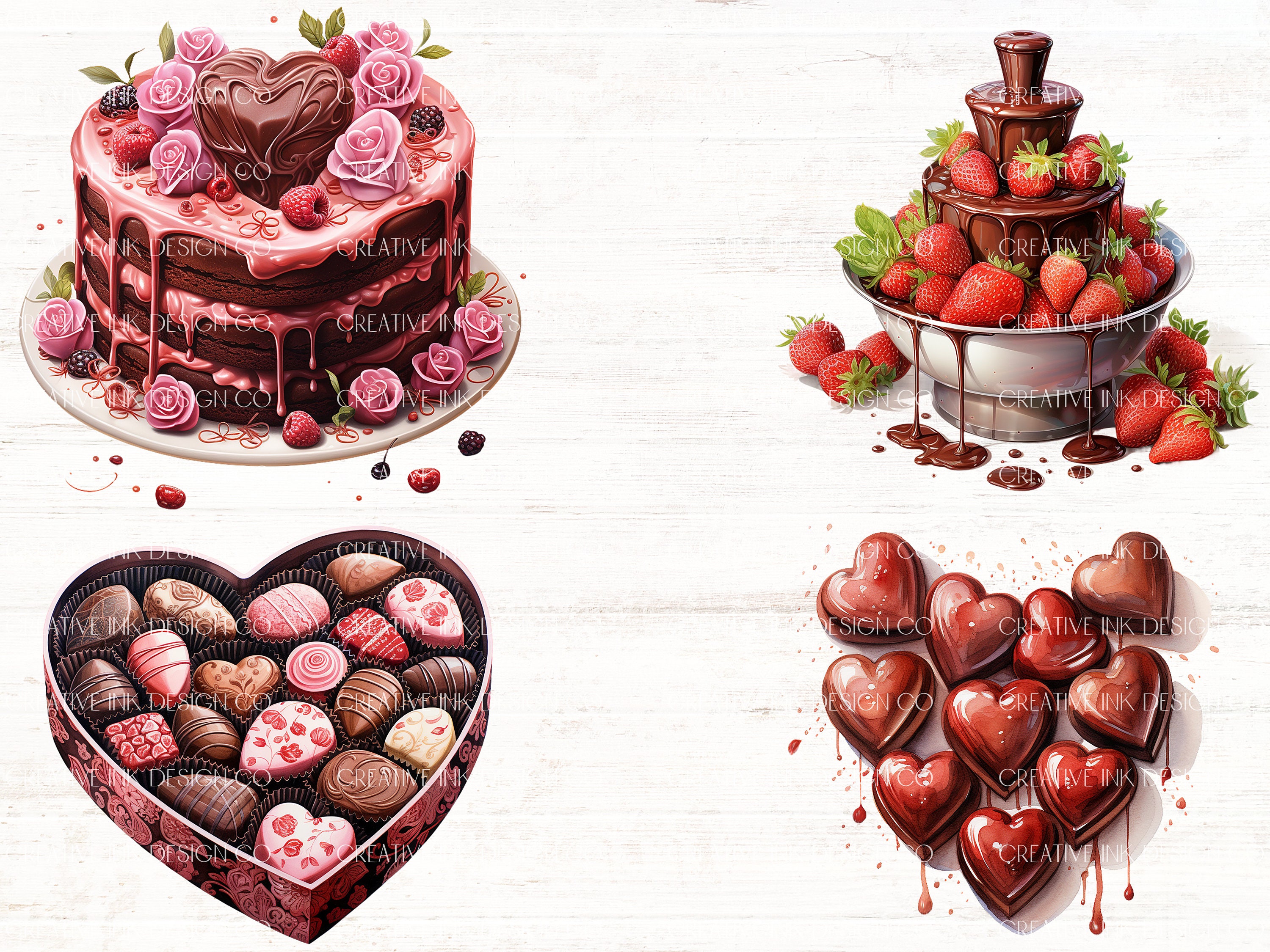 Valentine's Treat Clipart 20 High Quality Png's Junk - Etsy