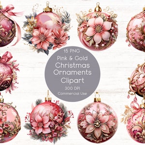 Christmas Ornament Clipart, 15 High Quality Png's, Junk Journals ...