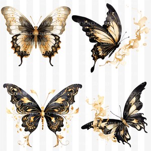 Watercolor Butterfly Clipart, 20 Transparent Butterfly PNG, Butterfly ...