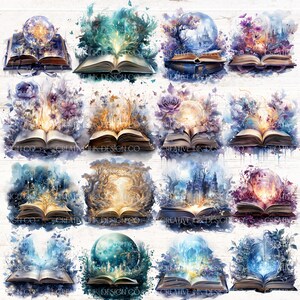 50 Spell Book PNG Clipart: Digital Fantasy Graphics for DIY Crafts and ...