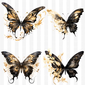 Watercolor Butterfly Clipart, 20 Transparent Butterfly PNG, Butterfly ...