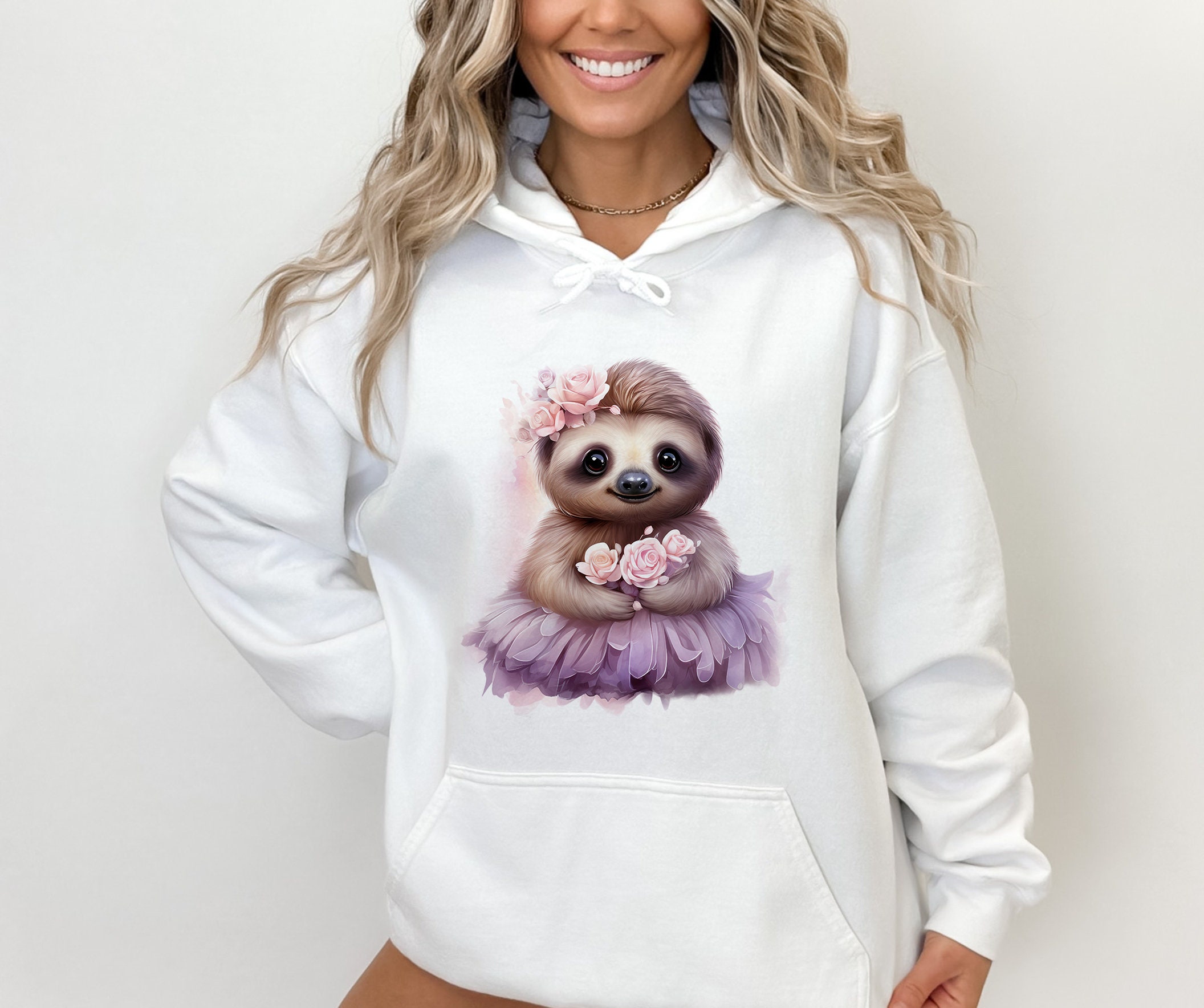 Adorable Pastel Baby Sloth Clipart Set Instant Download for Nursery ...