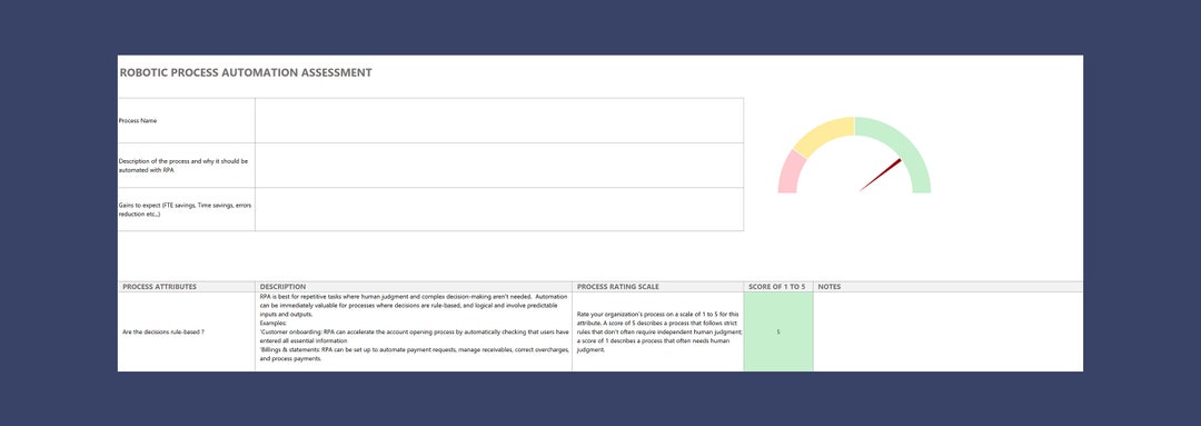 Automation Readiness Assessment Spreadsheet - Etsy