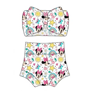 Summer Mouse Girl Seamless Pattern, Summer Seamless File for Fabric ...