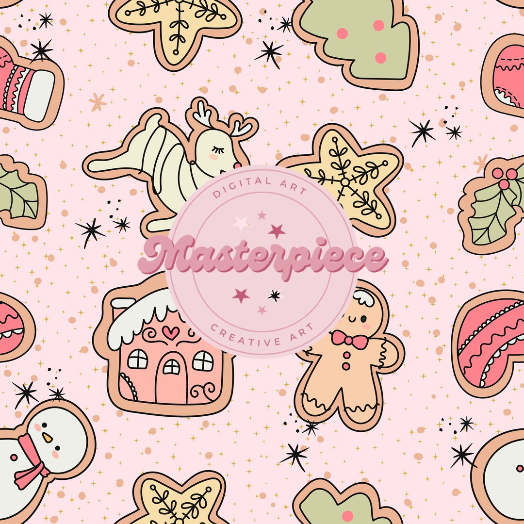Pastel Nordic Christmas Seamless Pattern, Christmas Seamless File ...
