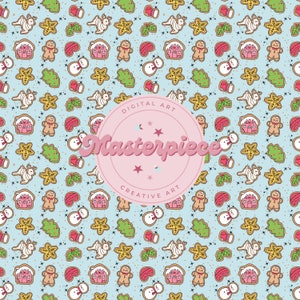 Christmas Seamless Pattern, Candy Christmas Repeat Pattern, Pastel ...