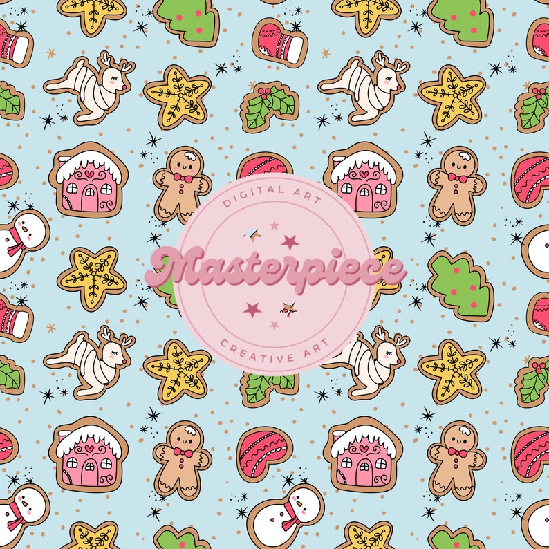 Christmas Seamless Pattern, Candy Christmas Repeat Pattern, Pastel ...