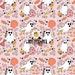 Halloween Cute Ghost Seamless Pattern, Boho Halloween Ghost Reapeting ...